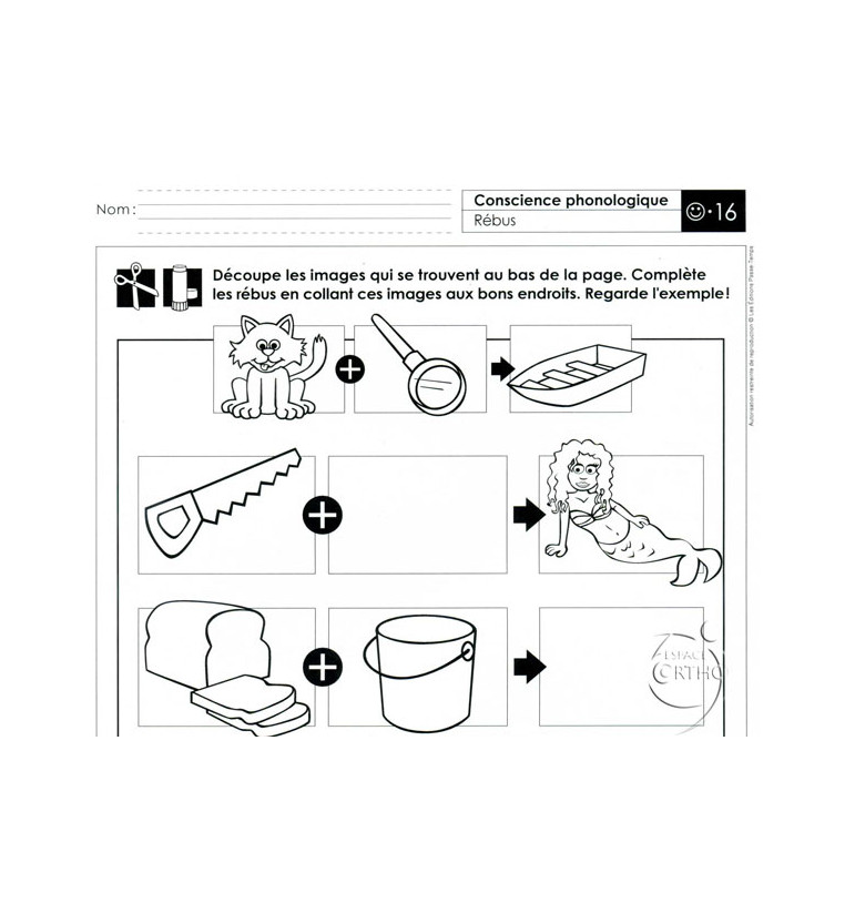 Conscience phonologique - Fiches reproductibles-Conscience phonologique