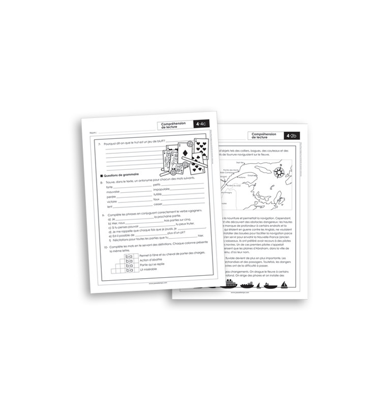 Compréhension de lecture Niveau CM1 - Fiches reproductibles